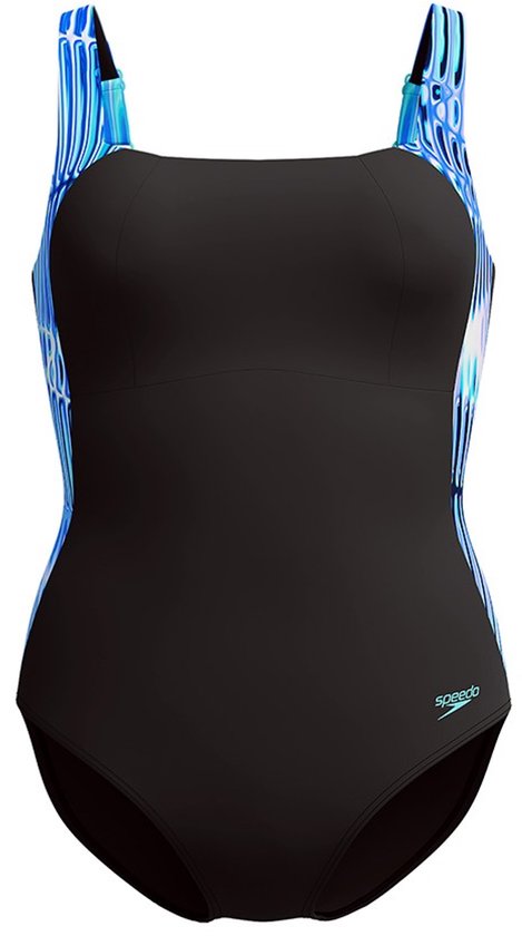 Speedo dames lunalustre shaping badpak zwart IV - Maat 42 | bol
