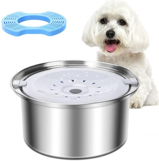 Waterbak voor honden 4L, anti-mors voerbak hond, waterbak lekvrij met ...
