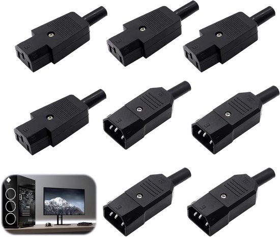 Inovra - IEC 320 C13/C14 stekker naar stopcontact voor computer printer ...