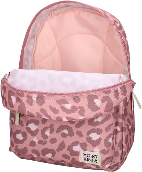 Milky Kiss rugzak Prestige - Roze - Panterprint - Verstelbare ...