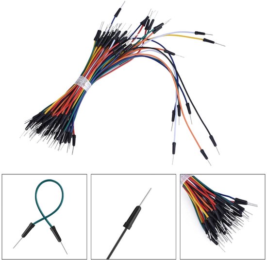 Bridge Wires - 65 Pcs Breadboard Protoboard - Solder Free Flexible ...