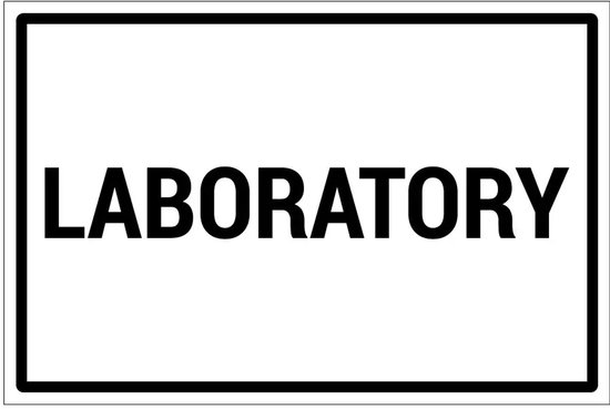 Laboratory sticker - 30 x 20 cm | bol