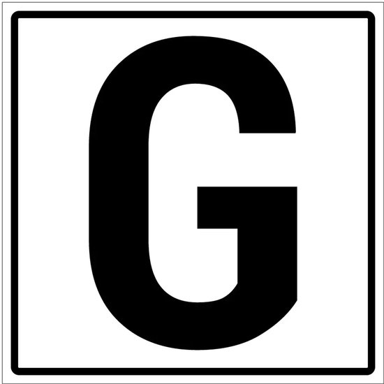 Letter G sticker - 30 x 30 cm | bol