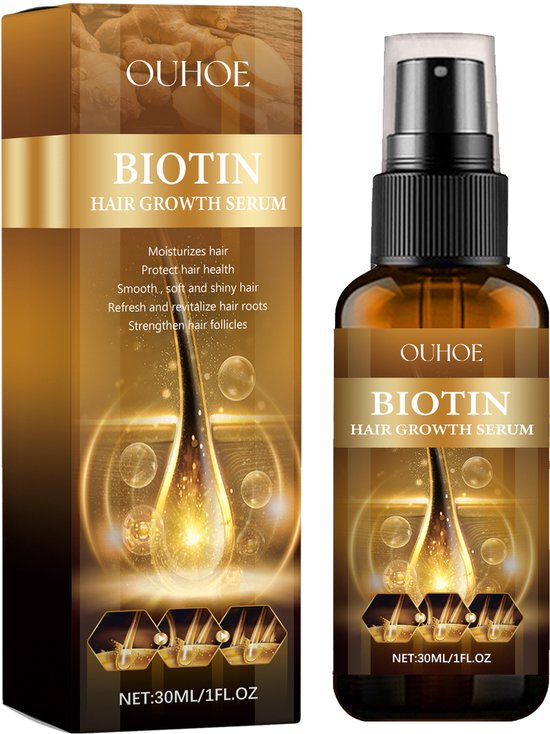 Biotine Haar Groei Serum, Voedt Haarwortels Herstelt Haar Serum ...