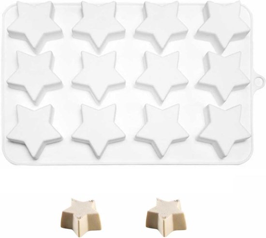 Allecto Plus - Ster Chocolade Siliconen Vorm 12 Holle Snoep Ster Vorm ...