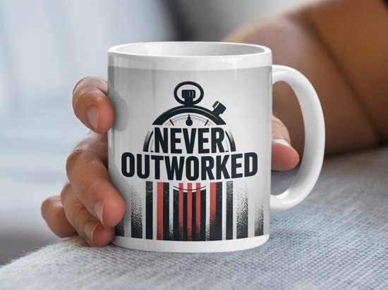 Never Outworked Mug, Motivatie Koffie, Fitness Geschenk, Sport Mok ...