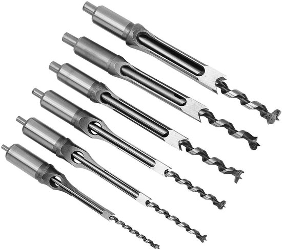 Allecto Plus - Schroefboor set voor vierkante kopjes, 6 stuks van staal ...