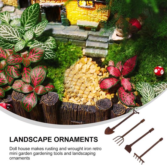 Allecto Plus - Mini Fee Tuin Tuingereedschap Set met Hark, Schep en ...