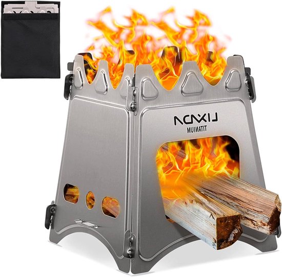 Opvouwbaar draagbaar campingkooktoestel - houtkachel mini-houtkachel ...