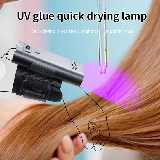 Light Hair Extensions Kit - Portable Handheld UV Lamp Machine met 3pcs ...