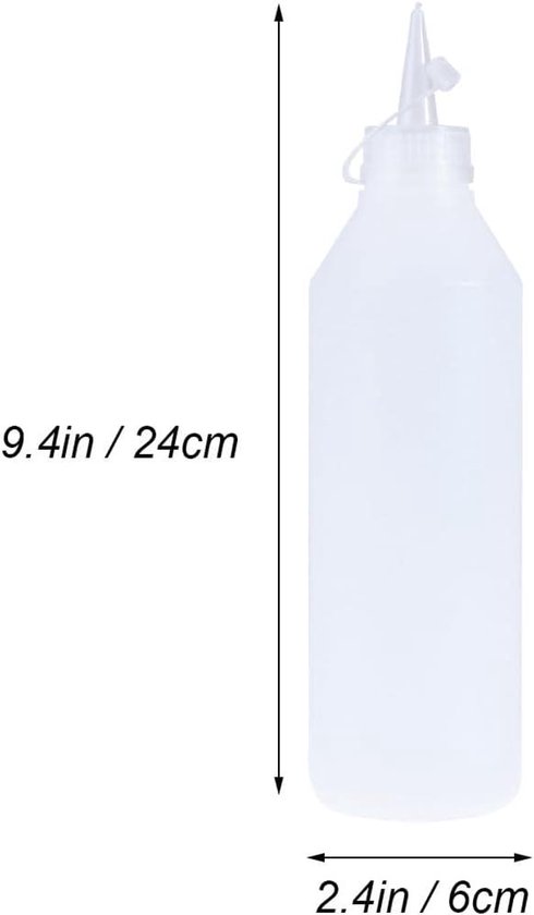 Allecto plus - Knijpflessen voor Kruiden en Saus - Set van 2 - Met Dop ...