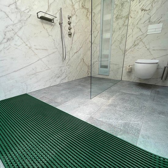 Rubbermagazijn - Roostermat - Groen - Lengte = 10 meter - Breedte 1,2 ...