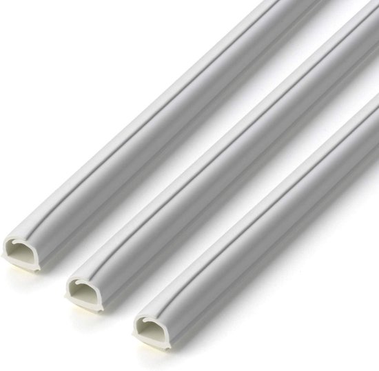 Flexibele Kabelgoot - Zelfklevend - 3 Stuks - Wit - 1 Meter | bol