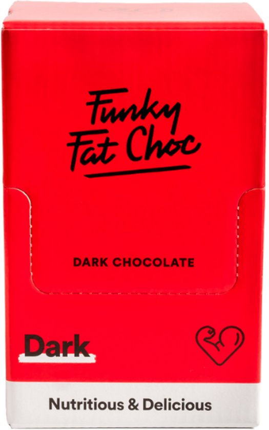 Funky Fat Choc | Chocolade Tablet | Dark | 10 Stuks | 10 x 50g | bol