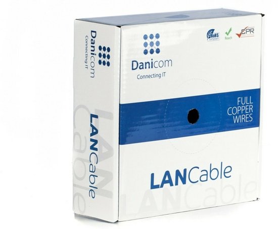 DANICOM CAT6 FTP 50 meter kabel op rol soepel - PVC (Fca) - Trekdoos ...
