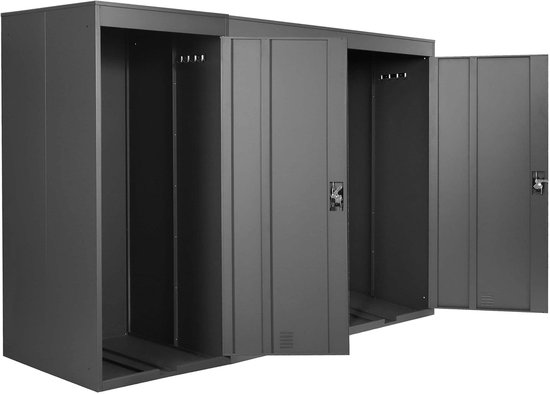 3-persoons fietsgarage MCW-H66, fietskist gereedschapshok ...