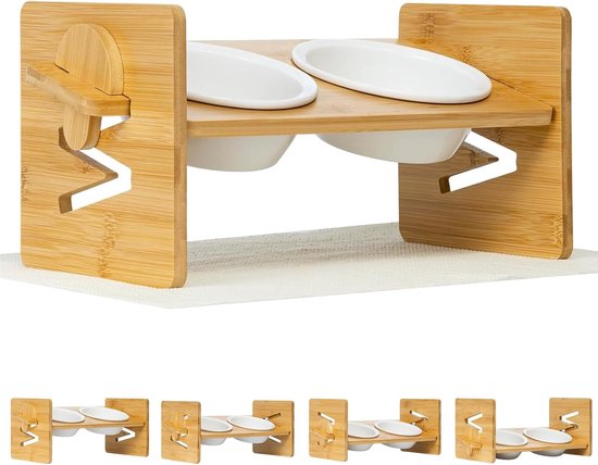 Verhoogde kattenbak met standaard - 15 graden helling - verstelbare ...