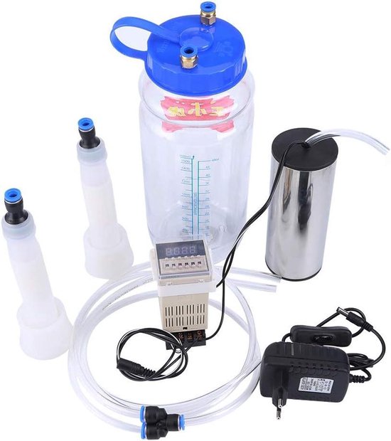 Met JGS Premium - Elektrische Melkmachine Draagbare Dubbele Kop 2L Set ...