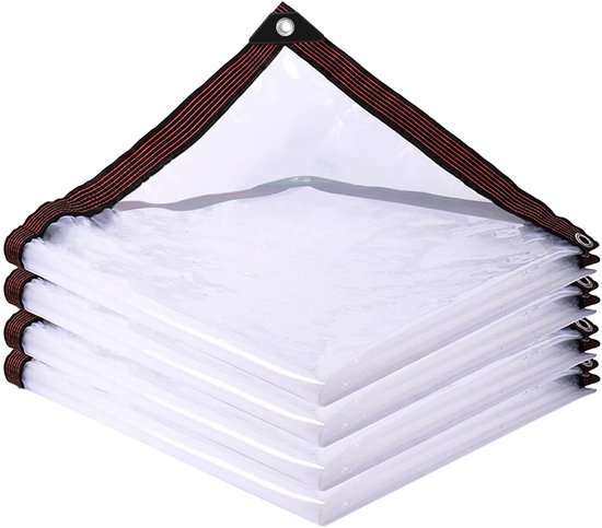 Transparant Zeil met Oogjes - Waterdicht, Voor Buiten - 1 x 1 m | bol