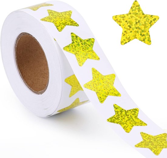 500 Stuks Folie Ster Stickers - 2,54cm Klein Ster Stickers Rol ...