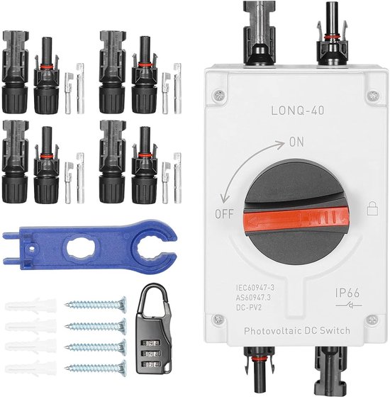 DC Scheidingsschakelaar - vermogensschakelaar 32A - 1200V PV ...