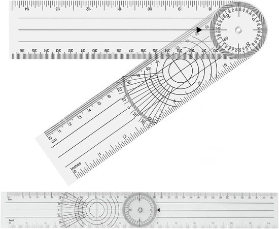 Pack of 2 Goniometer - Protractor - Angle Gauge - PVC - Medical ...