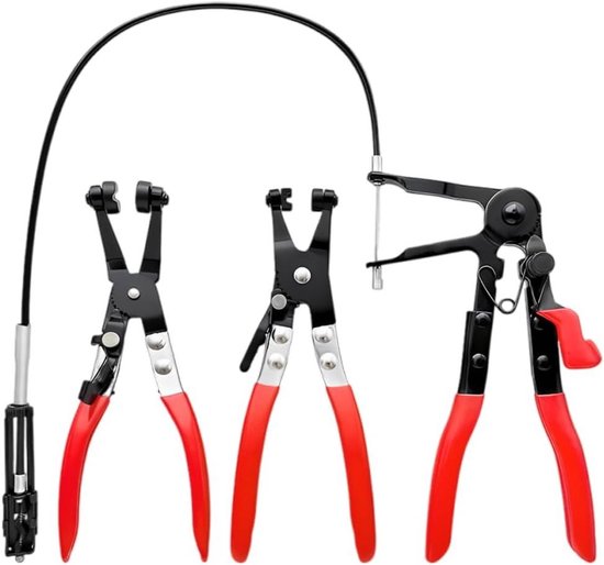 Allecto Plus - Slangklemtang set van 3 klemmen met rechte/gebogen hals ...