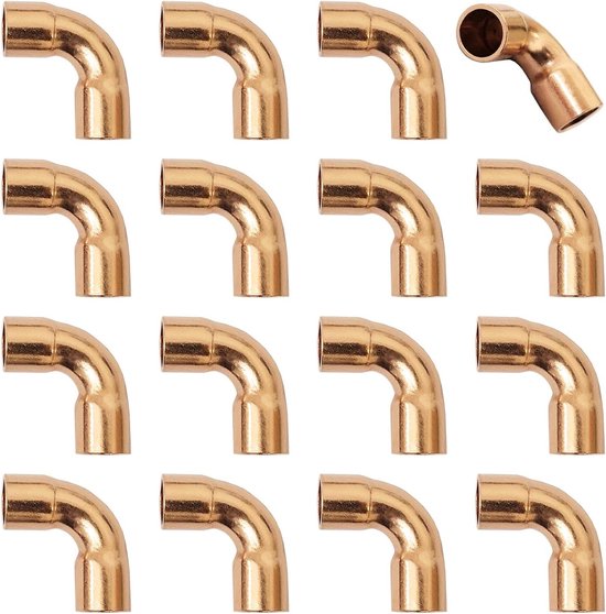 16x Koperen Bocht Buisfitting Soldeer ID Aansluiting voor HVAC ...