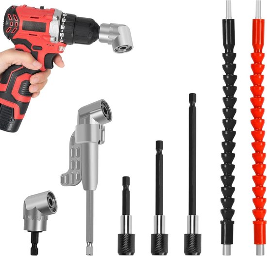 7-delige set hoekschroevendraaier-opzetstukken met 105 graden hoek, 1/4 ...