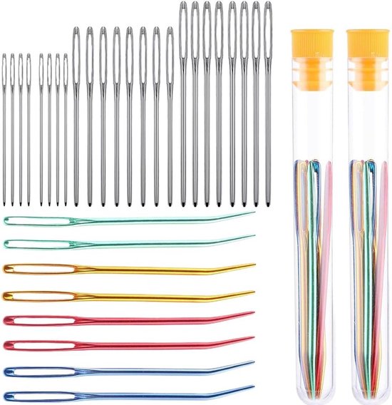 Allecto plus - Handnaainaalden Set - 32 stuks met 4 maten - Universele ...