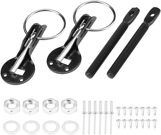 Akozon Hood Pin Locking Kit, Universele Locking Kit voor RVS motorkap ...