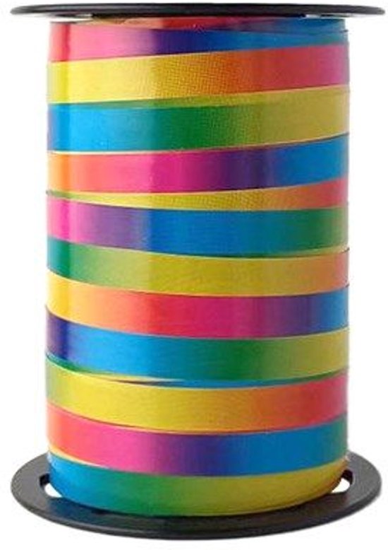 Cadeau Lint Rol - Regenboog - 200 m x 10 mm | bol