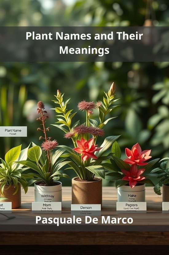 Plant Names and Their Meanings (ebook), Pasquale de Marco ...