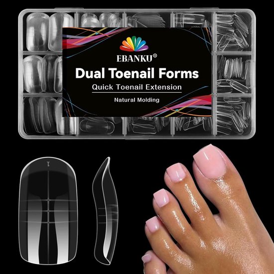300PCS Poly Gel Nail Forms voor Teennagels - Lange Vierkante Dubbele ...