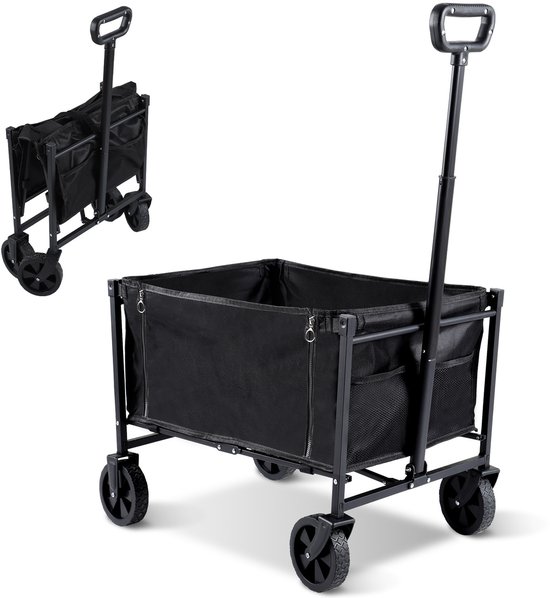 Bolderkar Opvouwbaar - Bolderwagen Sterk Frame - 80KG Draagkracht - 60L ...