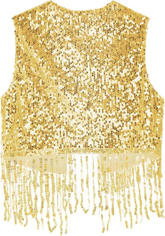 Dames Vest met Pailletten en Franjes voor Feest en Carnaval | bol