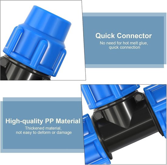 T-stuk PVC buisfitting 25mm - Schroefverbinding - Klemverbinding ...