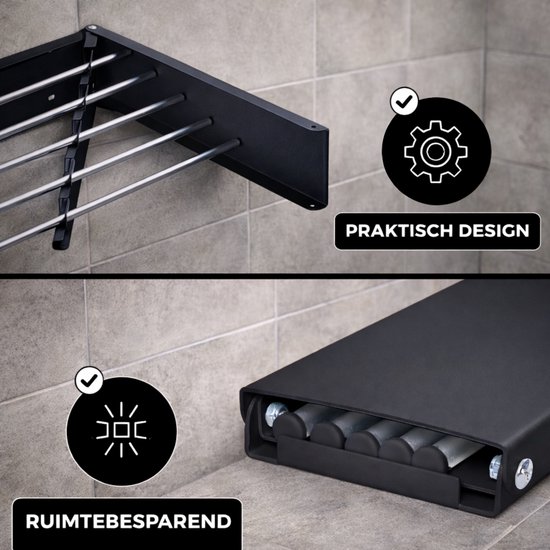 Vonia Wanddroogrek - Droogrek - Wasrek - Droogrek Muur - 100 x 50 cm ...