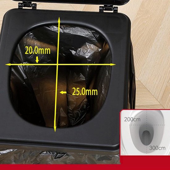 Draagbaar Opvouwbaar Toilet voor Camping en Noodgevallen | 37x30x30cm | bol