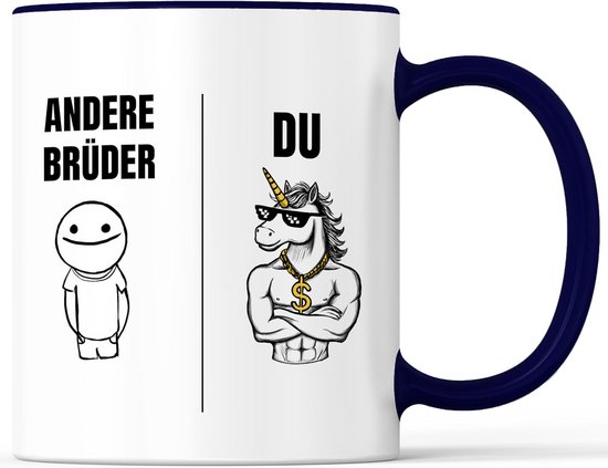 Koffiemok met Unieke Spreuk voor Broer - Grappig Cadeau Idee Beker ...