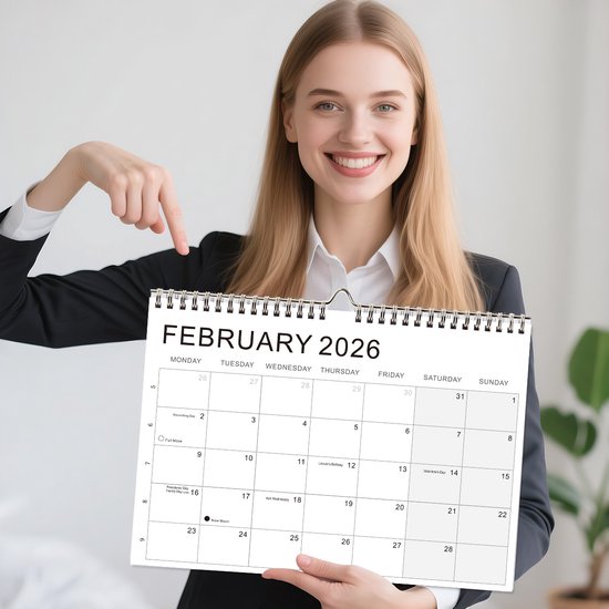 Wandkalender 2026 (18 maanden) A4, januari 2026 tot juni 2027 ...