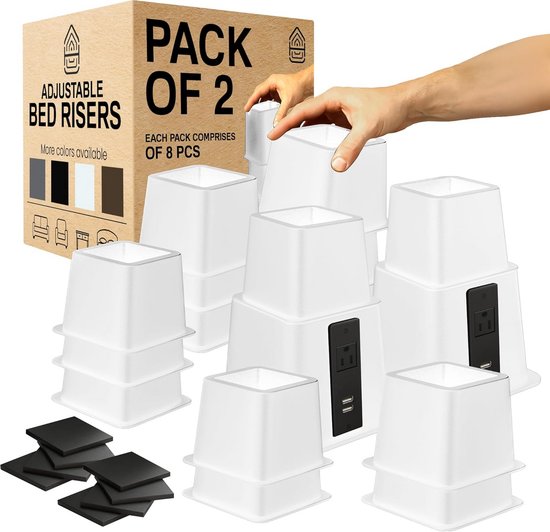 Verstelbare Meubelverhogers voor Bed en Bank 3, 5 of 8 inch, Set van 8 ...
