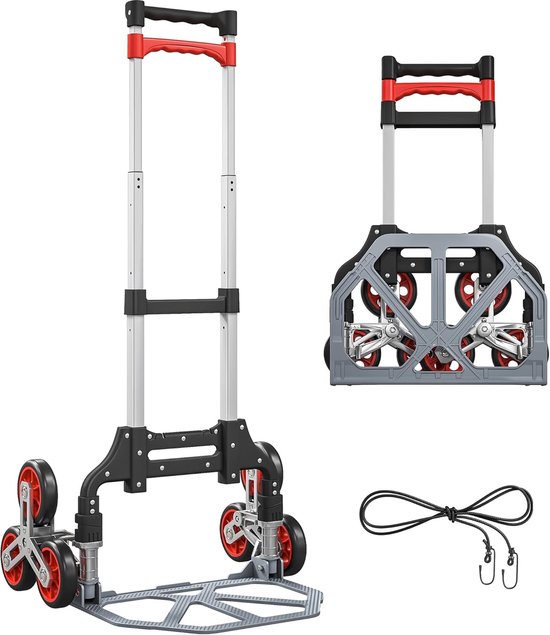 Opvouwbare Traploper Trolley met 6 Wielen - Steekwagen voor Zware ...