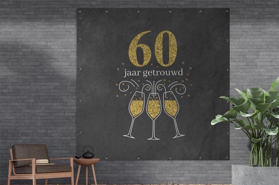 Tuin Poster Trouwen 60 Jaar Getrouwd Jubileum Quotes Spreuken