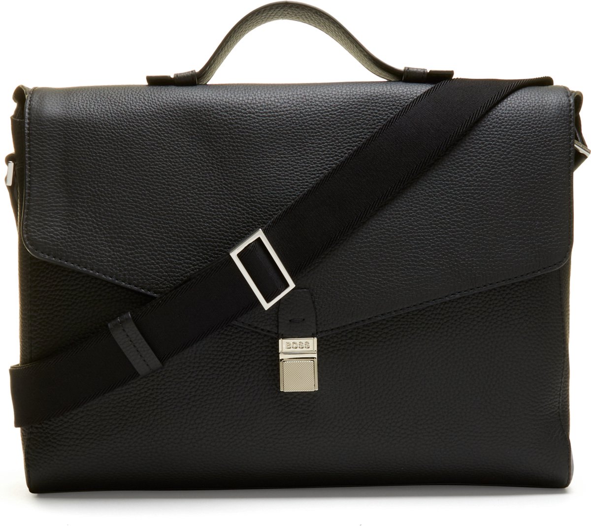 Hugo Boss Heren Laptoptas Leer - zwart | bol.com