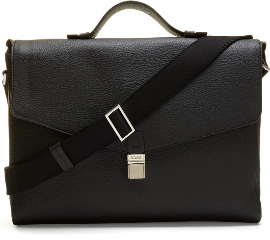 Hugo Boss Heren Laptoptas Leer - zwart | bol.com