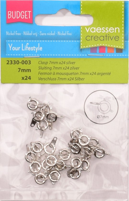 Sluiting ring 7mm x24 zilver | bol