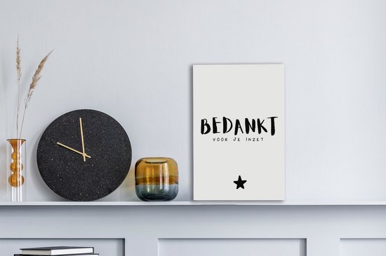 Canvas Schilderij Collega - Quotes - Bedankt voor je inzet - Spreuken ...