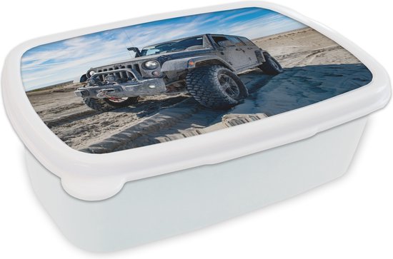 Broodtrommel Wit - Lunchbox - Brooddoos - Jeep Wrangler - Zand - Auto ...