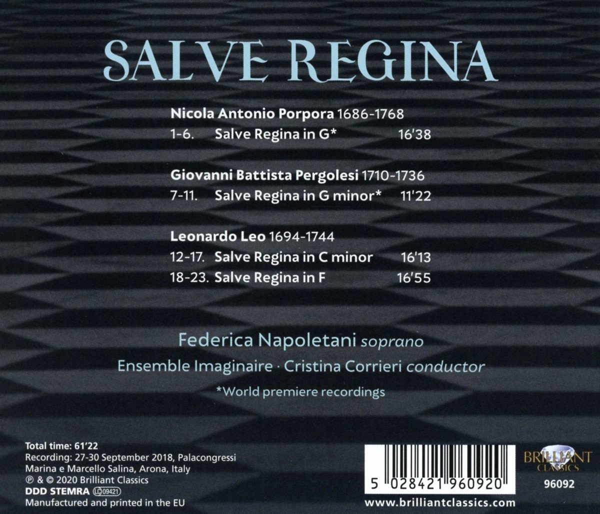 Federica Napoletani - Salve Regina By Leo, Pergolesi & Porpora (CD), Federica... | bol